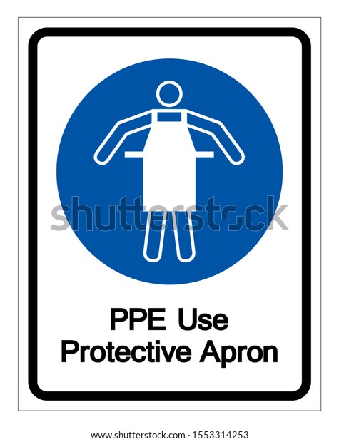 Ppe Use Protective Apron Symbol Signvector Stock Vector (Royalty Free ...