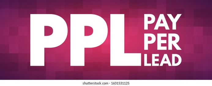 Ppl Pay Per Lead Acronym Business Stock Vector (Royalty Free) 1631531125