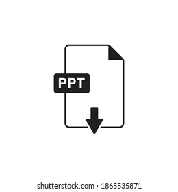 Ppt Icon Design Isolated On White Stock Vector (Royalty Free ...