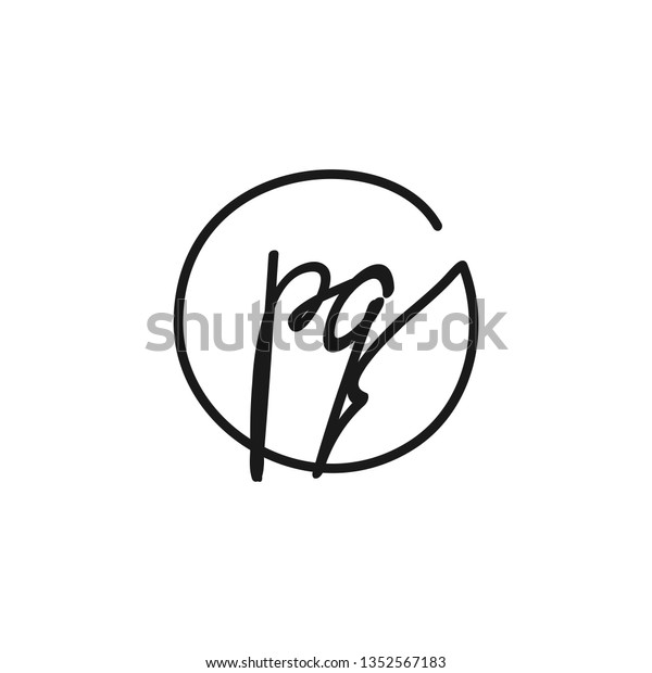 Pq Initial Signature Logo Handwriting Logo Stock Vector (Royalty Free ...