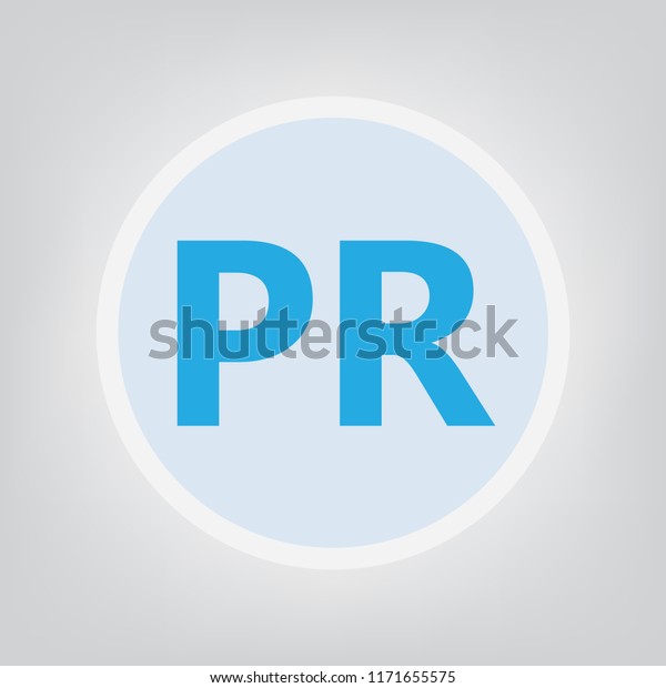 Pr Public Relations Acronym Vector Illustration Stock Vector (Royalty ...