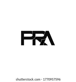 Vektor Stok Pra Letter Original Monogram Logo Design (Tanpa Royalti ...