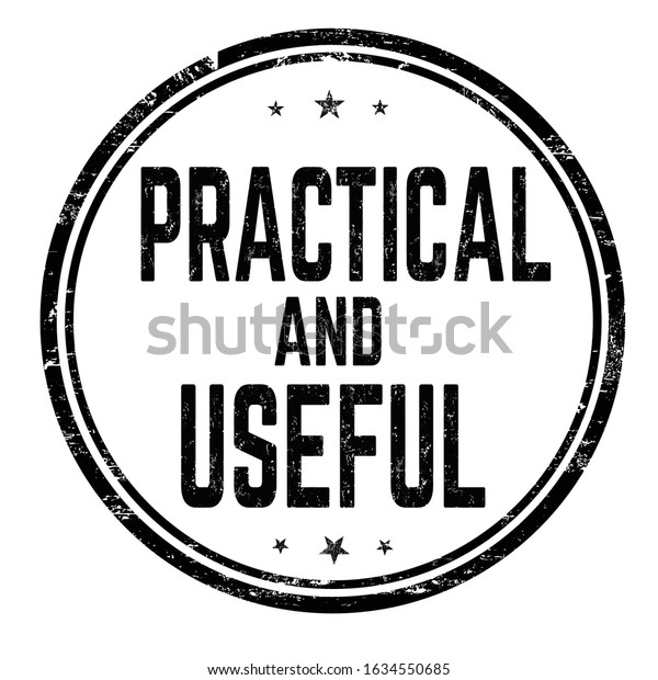Practical Useful Sign Stamp On White Stock Vector (Royalty Free ...