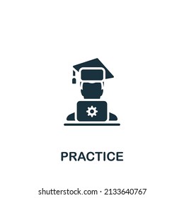 Practice Icon Monochrome Simple Icon Templates Stock Vector (Royalty ...