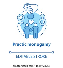 Practice Monogamy Concept Icon Safe Sex Stock Vector (Royalty Free ...