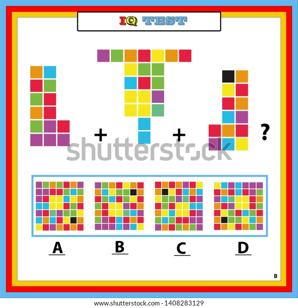 Practice Questions Worksheet Education Iq Test Stock Vector (Royalty ...
