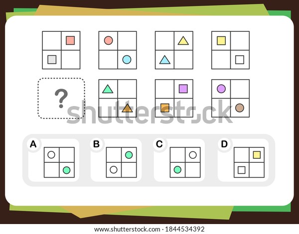 Practice Questions Worksheet Education Iq Test Stock Vector (Royalty ...