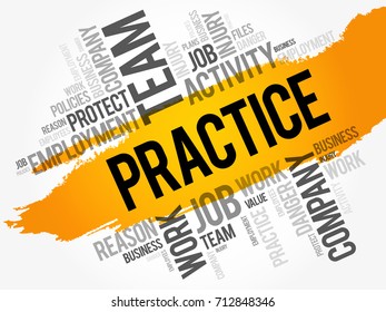 Practice Word Cloud Collage Business Concept Stock Vector (Royalty Free ...