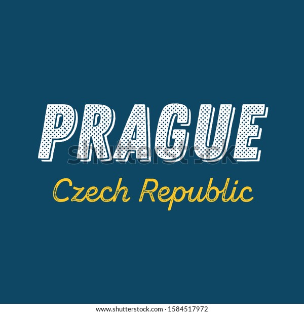Prague City Calligraphy Vector Quote Stock Vector (Royalty Free ...