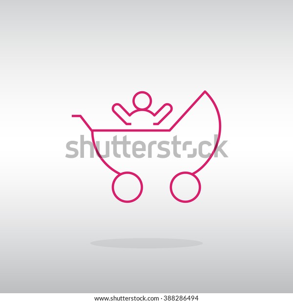 Pram Child Icon Stock Vector (Royalty Free) 388286494 | Shutterstock