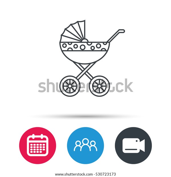 Pram Icon Newborn Stroller Sign Child Stock Vector (Royalty Free ...