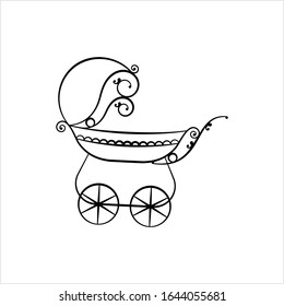 Pram Icon Pram Vector Art Illustration Stock Vector (Royalty Free ...