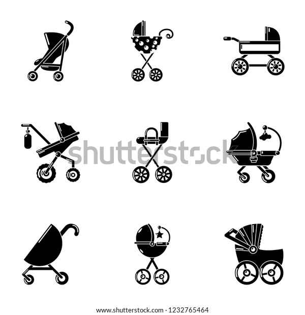 Pram Icons Set Simple Set 9 Stock Vector (Royalty Free) 1232765464 ...