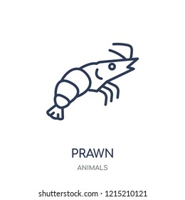 Prawn Icon Prawn Linear Symbol Design Stock Vector (Royalty Free ...