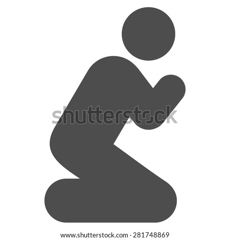 Pray Icon Man Poses Set Style Stock Vector (Royalty Free) 281748869 ...