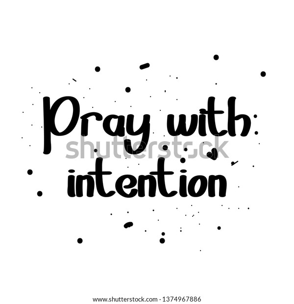 Pray Intention Text Typography Print Use Stock Vector (Royalty Free ...