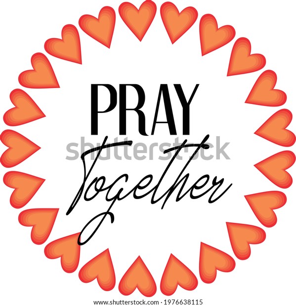 Pray Together Bible Verse Print Use Stock Vector (Royalty Free ...