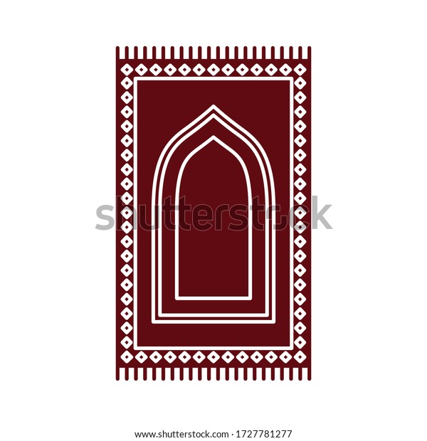 Prayer Rug Icon On White Background Stock Vector (Royalty Free ...