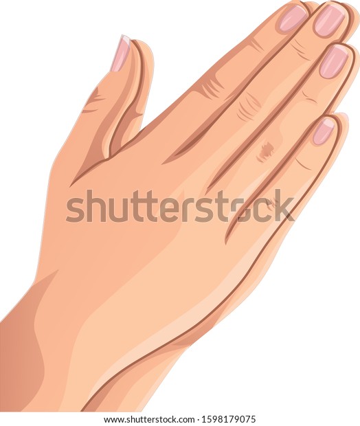 Praying Hand Symbol Praying God: เวกเตอร์สต็อก (ปลอดค่าลิขสิทธิ์ ...