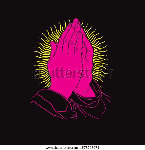 Praying Hands Design Vektor Ilustration Stock Vector (Royalty Free ...