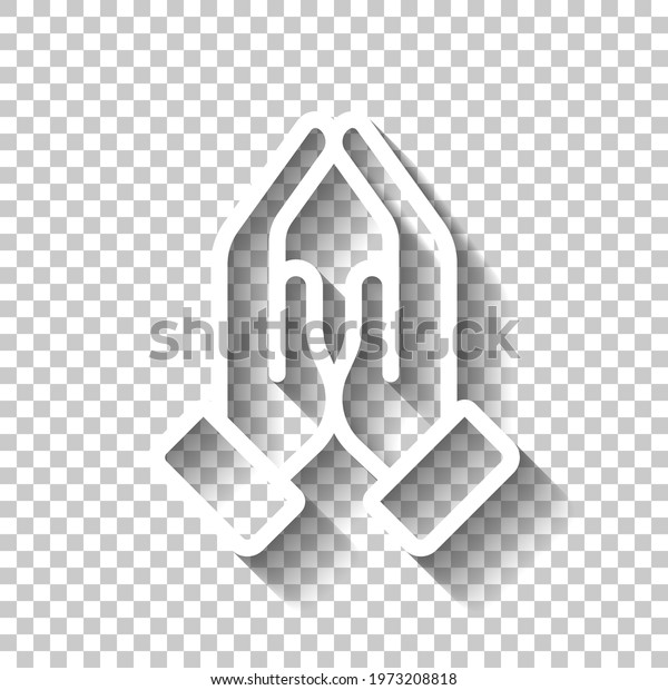 Praying Hands Emoji Symbol Simple Icon Stock Vector (Royalty Free ...
