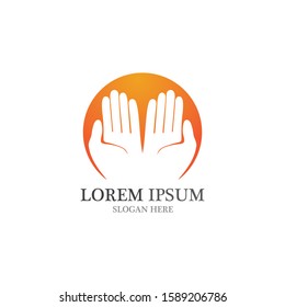 Praying Hands Symbol Logo Vector Stock Vector (Royalty Free) 1589206786 ...