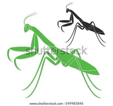 Praying Mantis Logo Isolated Mantis On Stock Vector (Royalty Free ...