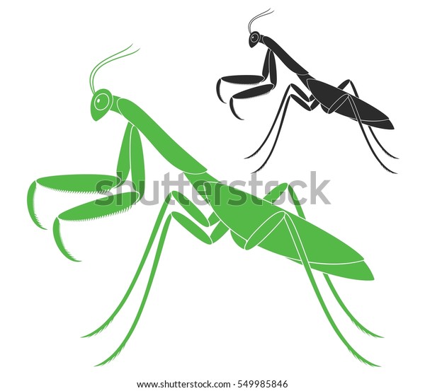 Praying Mantis Logo Isolated Mantis On Stock Vector (Royalty Free ...