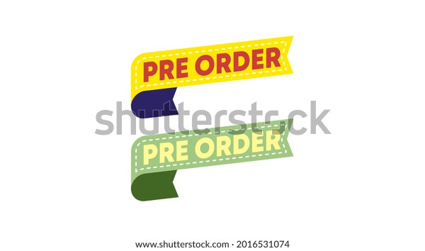 Pre Order Label Template Stock Vector: เวกเตอร์สต็อก (ปลอดค่าลิขสิทธิ์ ...