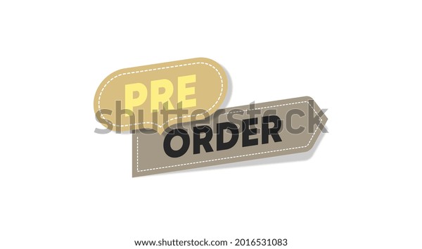 Pre Order Label Template Stock Vector Stock Vector (Royalty Free ...