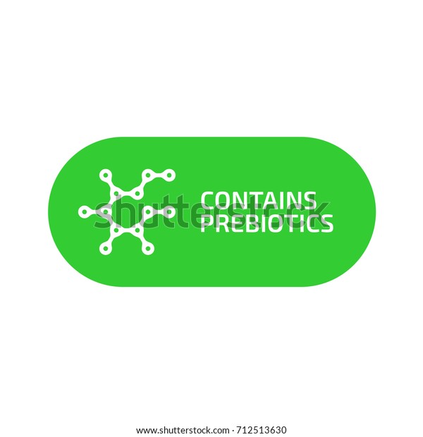Prebiotic Badge Logo Chemical Structure Prebiotic: стоковая векторная ...