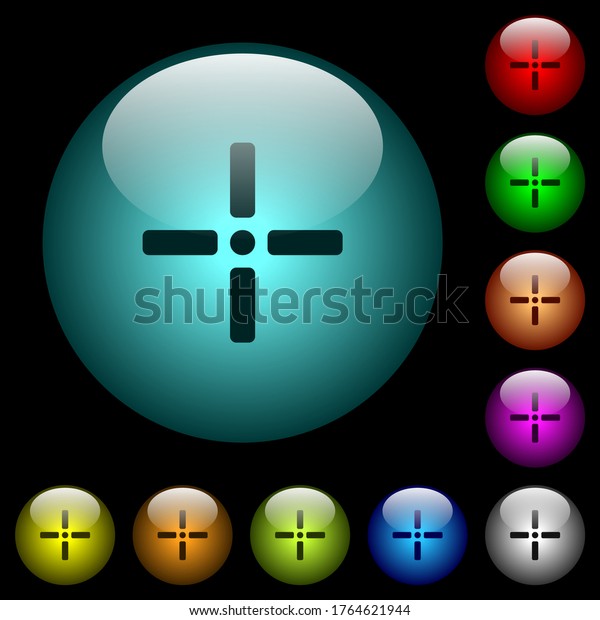 Precise Cursor Icons Color Illuminated Spherical Stock Vector (Royalty ...