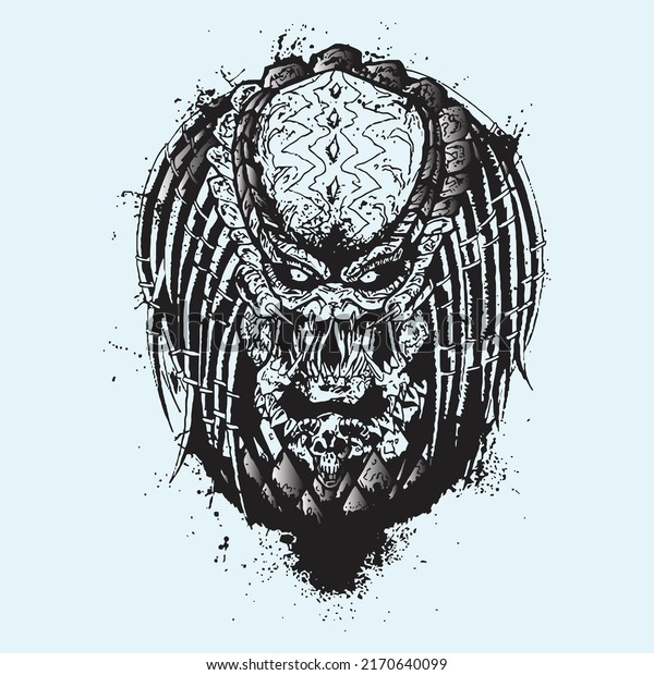 Predator Mascot Tshirt Printing Stock Vector (Royalty Free) 2170640099 ...