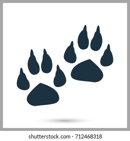 Weasel Footprint Black Silhouette Design Vector: vetor stock (livre de ...
