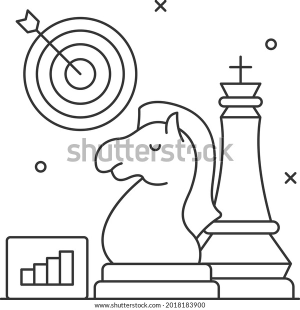 Predicting Competitors Strategies Vector Icon Design Stock Vector ...