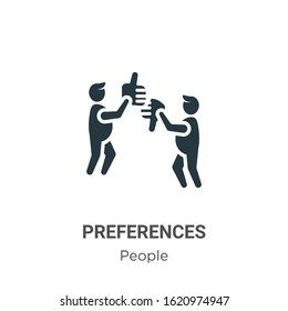 Preferences Outline Vector Icon Thin Line Stock Vector (Royalty Free ...