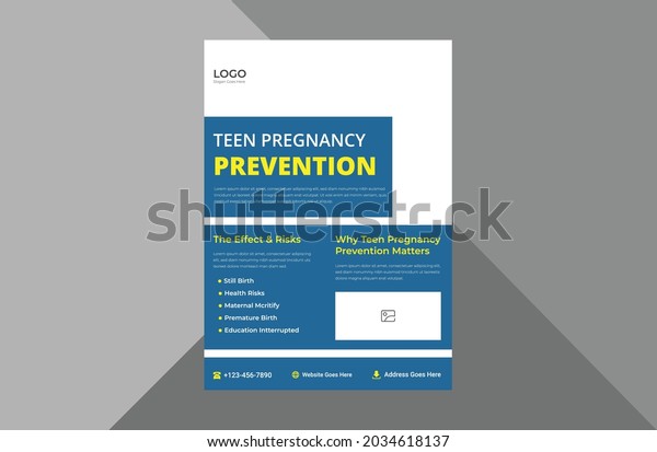 Pregnancy School Flyer Design Template Pregnancy Stock Vector (Royalty ...