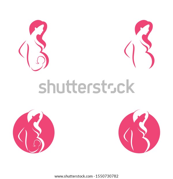 pregnancy Vector logo icon design template