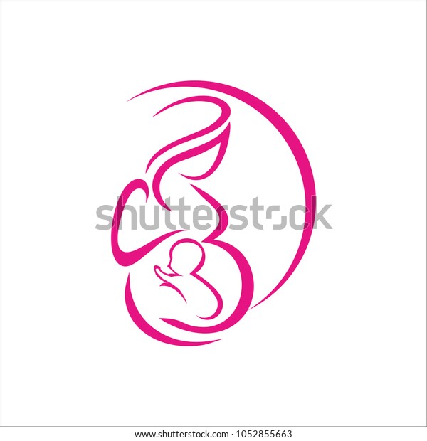 Pregnant Woman Isolated Vector Symbol Stock Vector Royalty Free