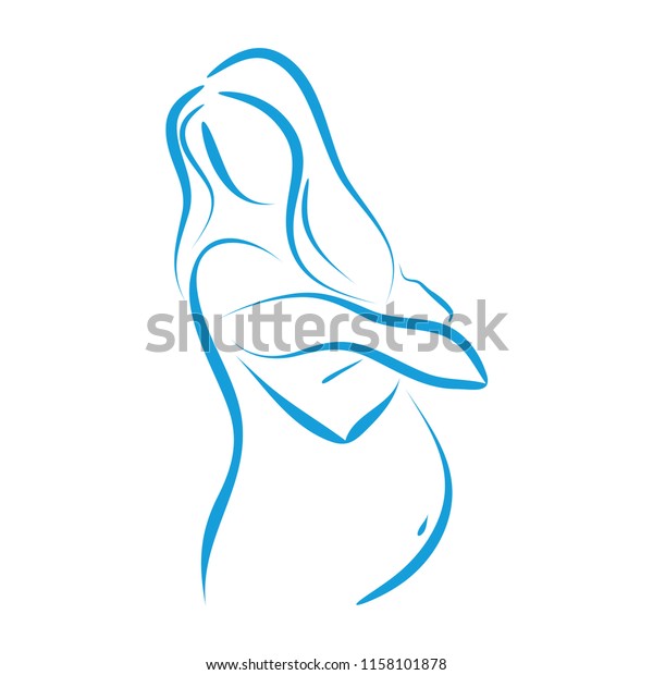 Pregnant Woman Logo Vector Stock Vector Royalty Free 1158101878