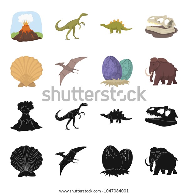 Prehistoric Shell Dinosaur Eggspterodactyl Mammoth Dinosaur Stock ...