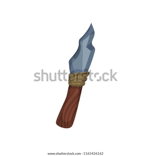 Prehistoric Stone Knife Stone Age Symbol Stock Vector (Royalty Free ...