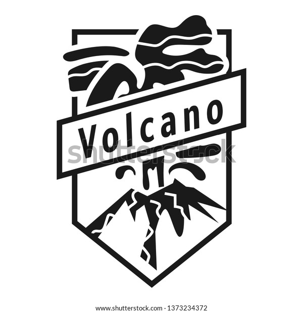 Prehistoric Volcano Logo Simple Illustration Prehistoric Stock Vector ...