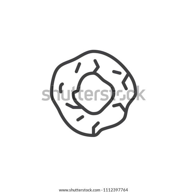 Prehistoric Wheel Outline Icon Linear Style Stock Vector (Royalty Free ...
