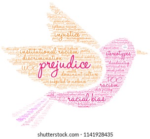 Prejudice Word Cloud On White Background Stock Vector (Royalty Free ...