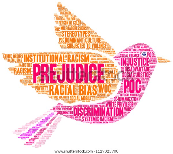 Prejudice Word Cloud On White Background Stock Vector (Royalty Free ...