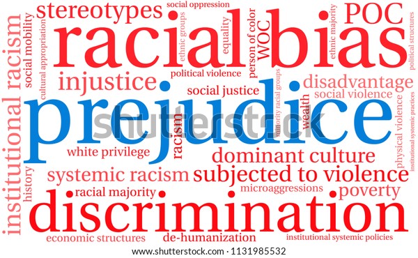 Prejudice Word Cloud On White Background Stock Vector (Royalty Free ...