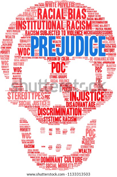 Prejudice Word Cloud On White Background Stock Vector (Royalty Free ...