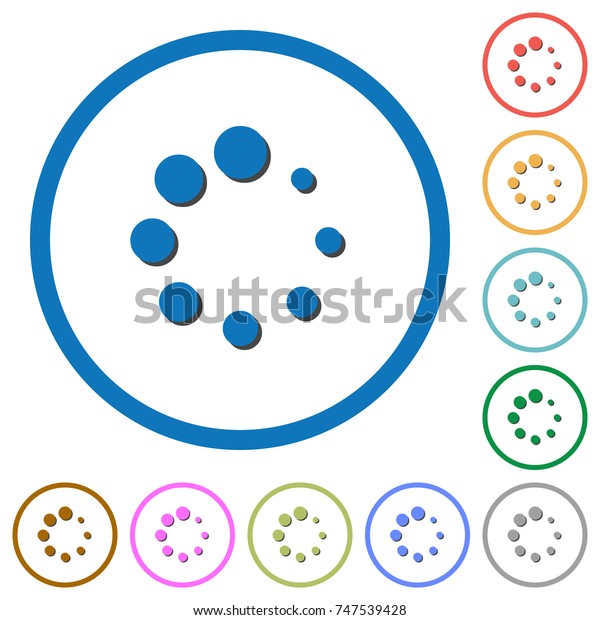 Preloader Symbol Flat Color Vector Icons Stock Vector (Royalty Free ...