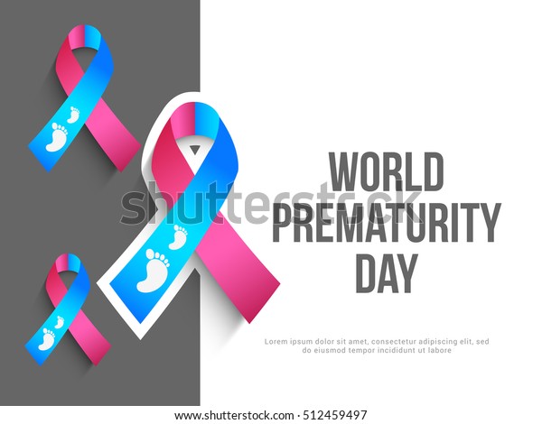 Prematurity Awareness Ribbon Background World Prematurity Stock Vector ...